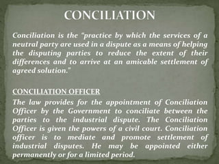 Industrial disputes & its settlement machinery | PPTX