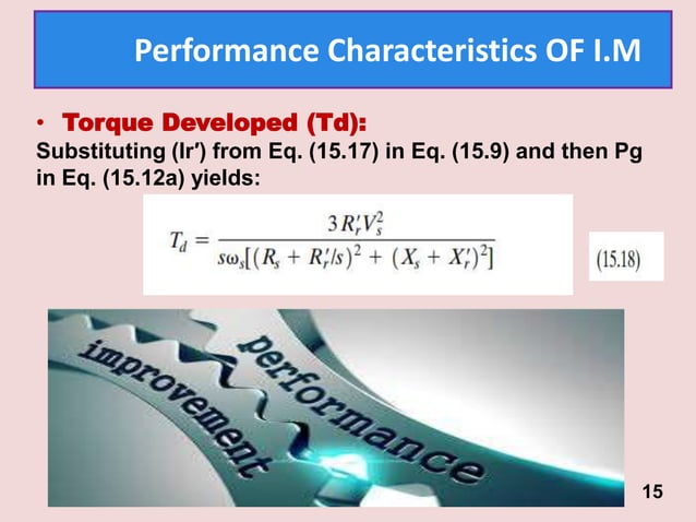 INDUSTRIAL DRIVES Induction motor drive Performance characteristics ...