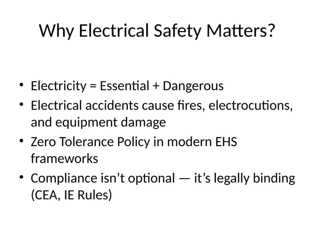 Electrical Safety practices in India pptx | PPT