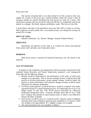 Industrial case study managerial | DOCX
