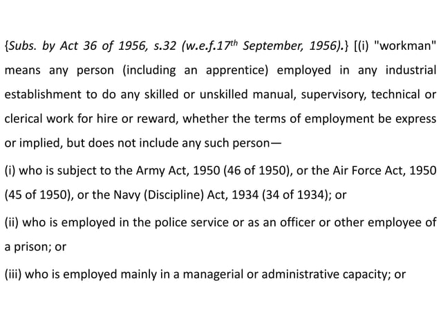 Industrial employment act | PPSX | Law