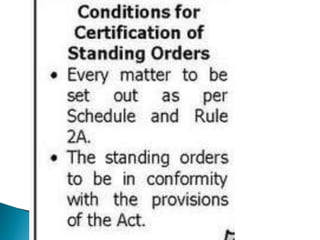 Industrial employment (standing orders) act,1946 | PPTX