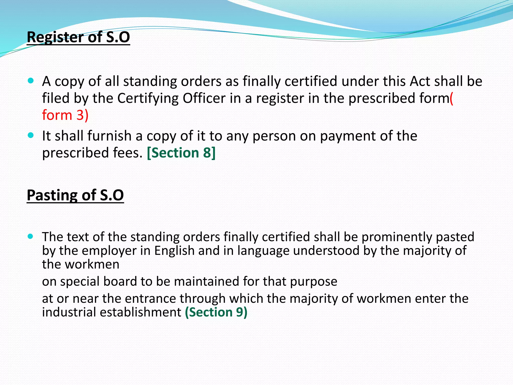 Industrial employment(standing orders ) act 1946 | PPTX