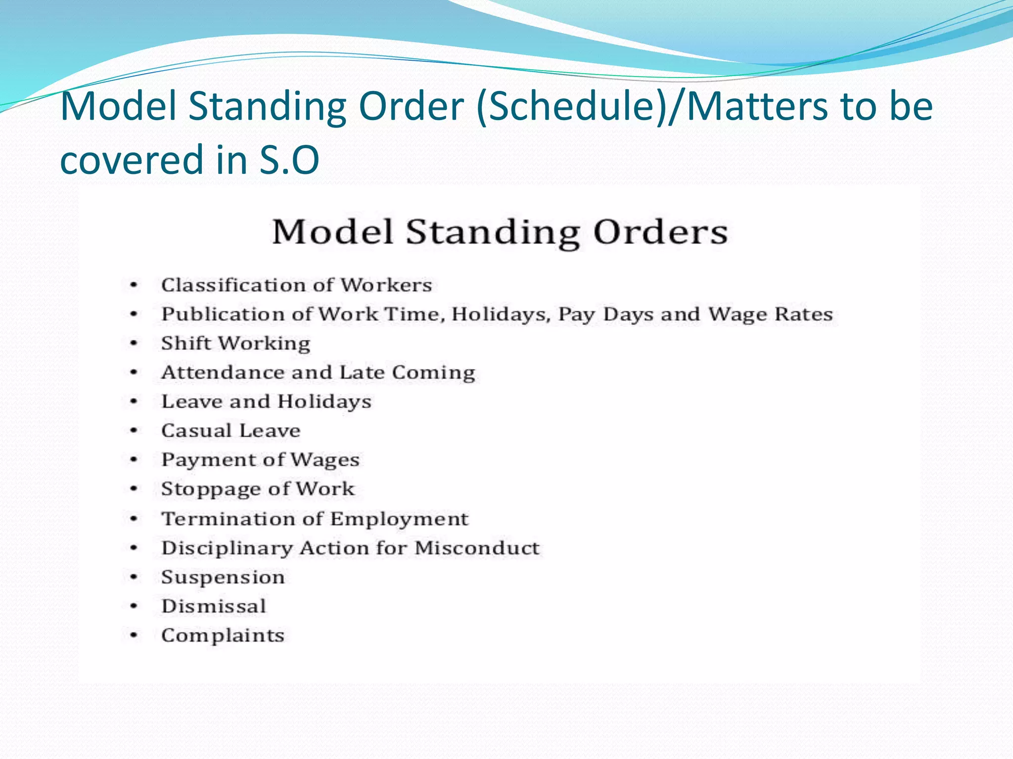 Industrial employment(standing orders ) act 1946 | PPTX