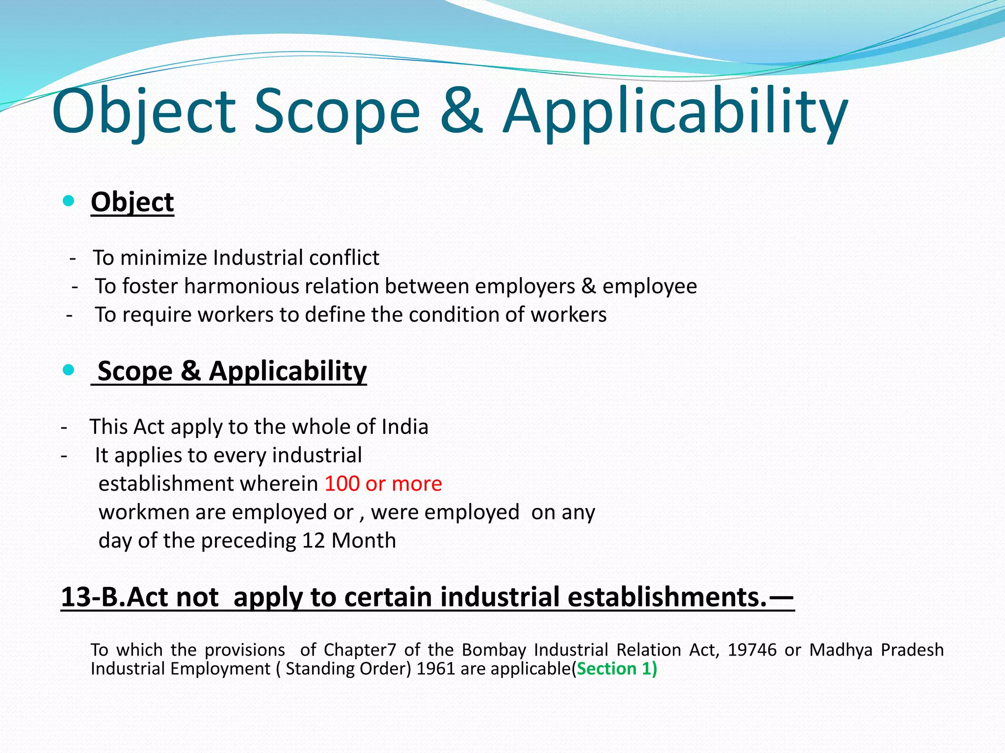 Industrial employment(standing orders ) act 1946 | PPTX