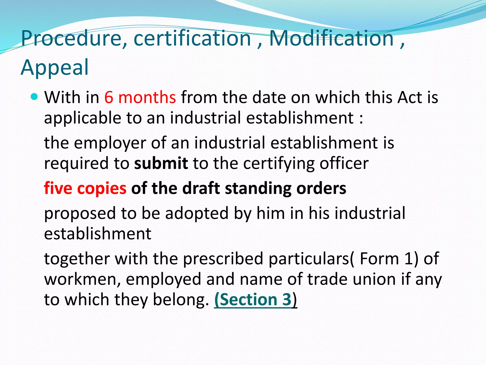 Industrial employment(standing orders ) act 1946 | PPTX