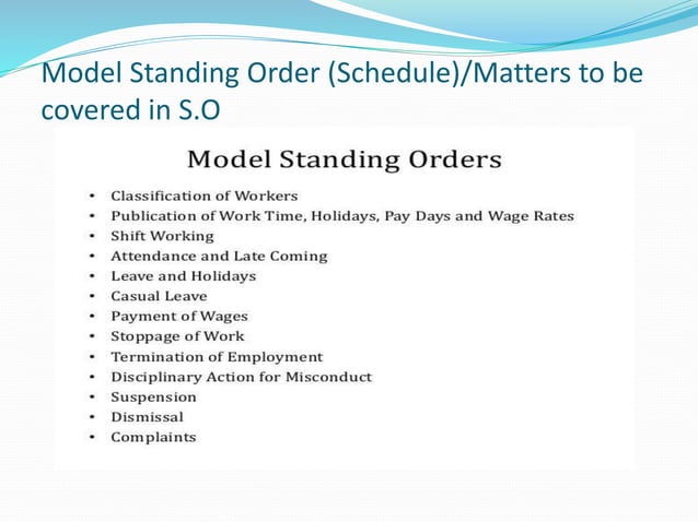 Industrial employment(standing orders ) act 1946 | PPTX | Law