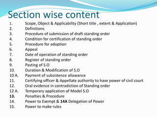 Industrial employment(standing orders ) act 1946 | PPTX