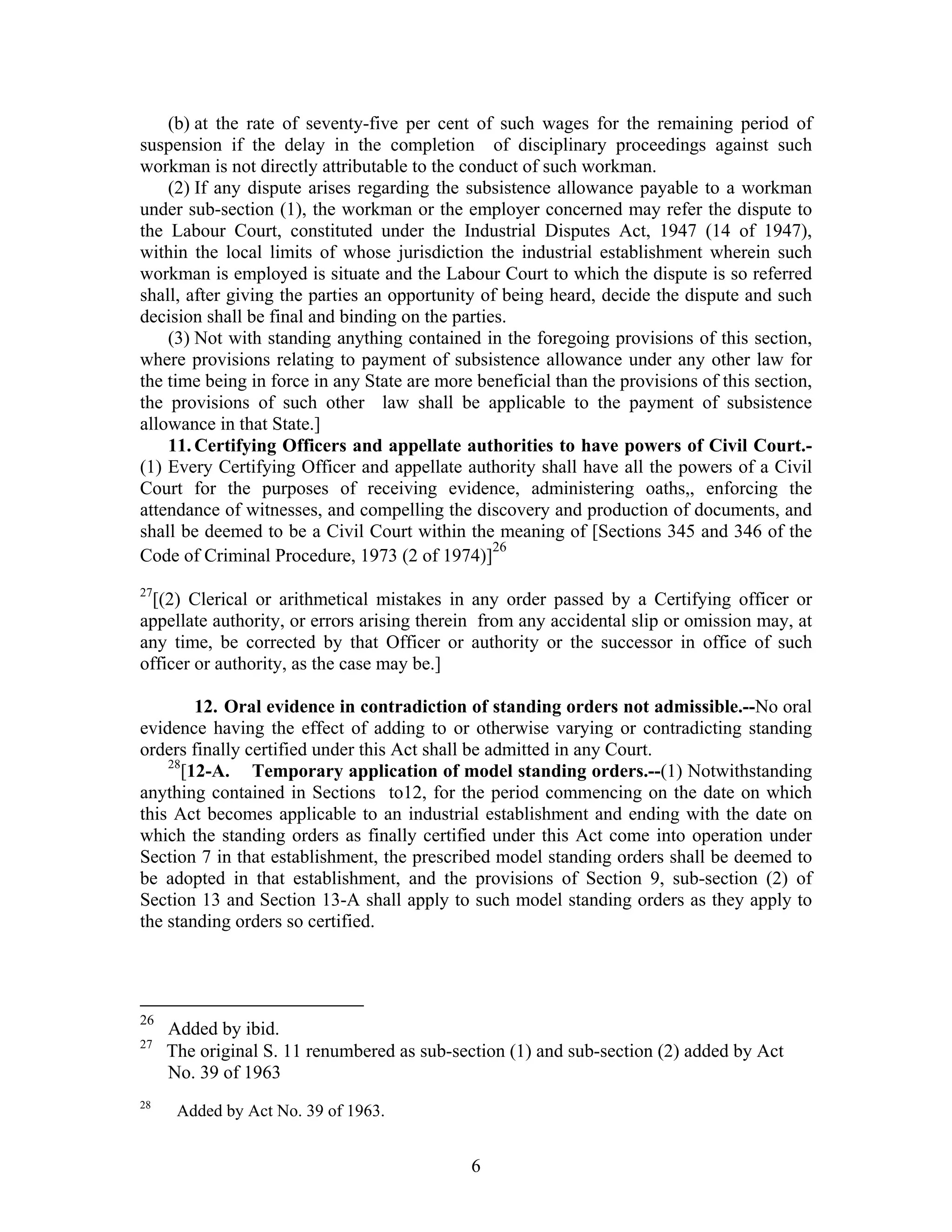 Industrial Employment Standing Orders Act, 1946 | PDF
