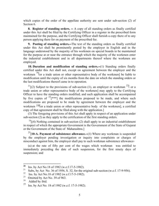 Industrial Employment Standing Orders Act, 1946 | PDF