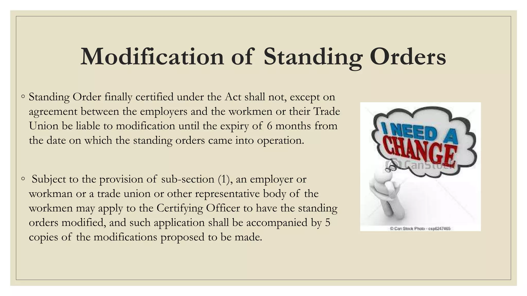 Industrial employment (standing orders) act 1946 | PPTX