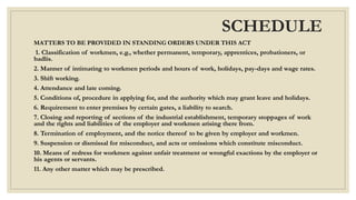 Industrial employment (standing orders) act 1946 | PPTX