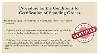 Industrial employment (standing orders) act 1946 | PPTX