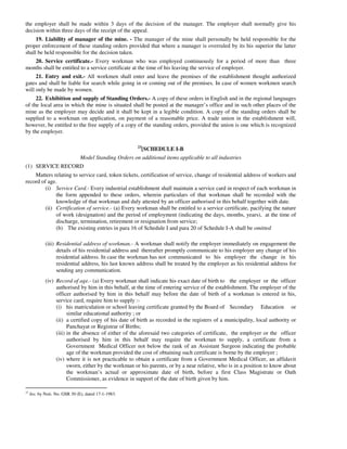 Industrial employment (standing orders) central rules,1946 | PDF