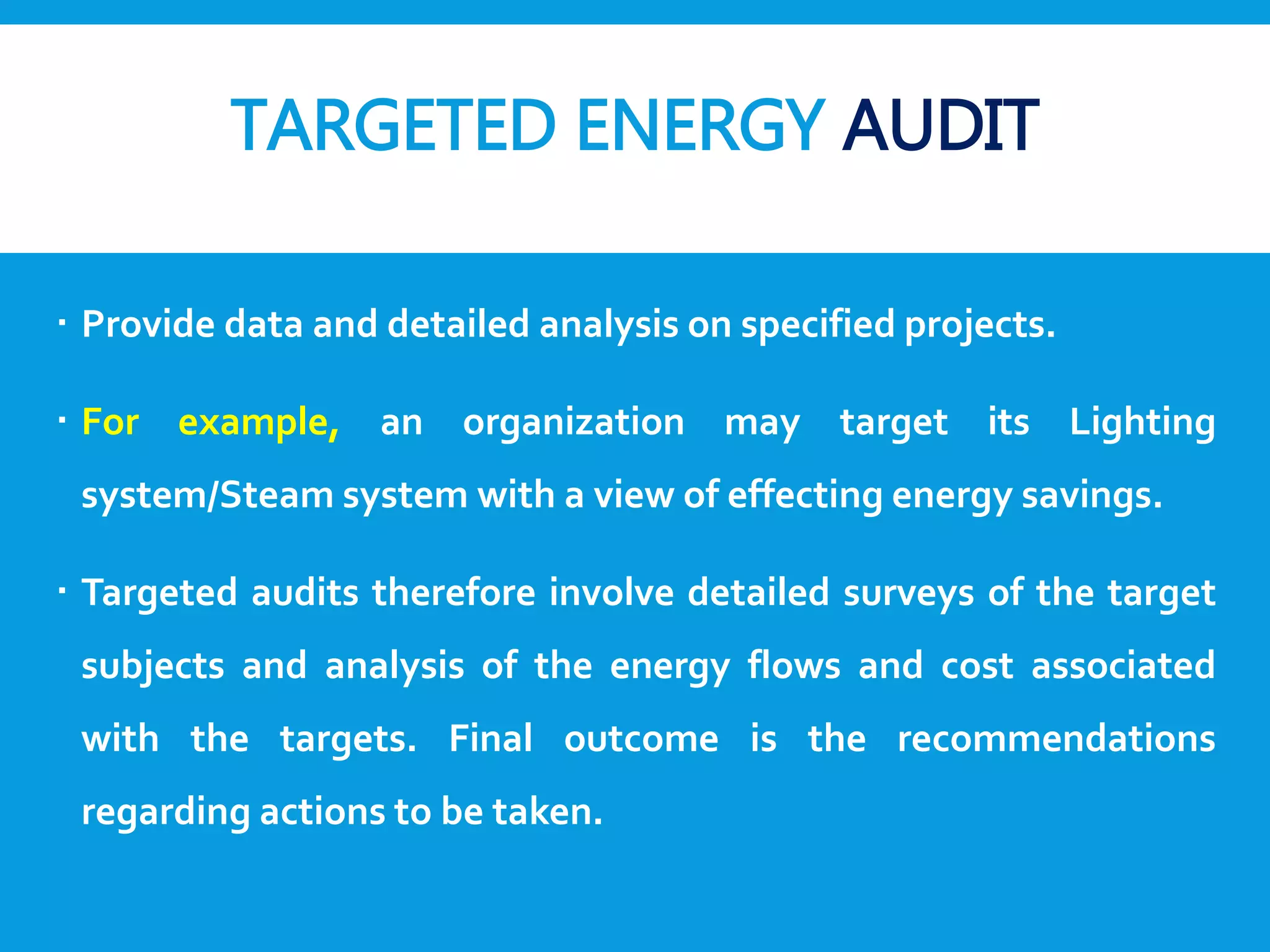 Industrial energy auditing and reporting | PPTX