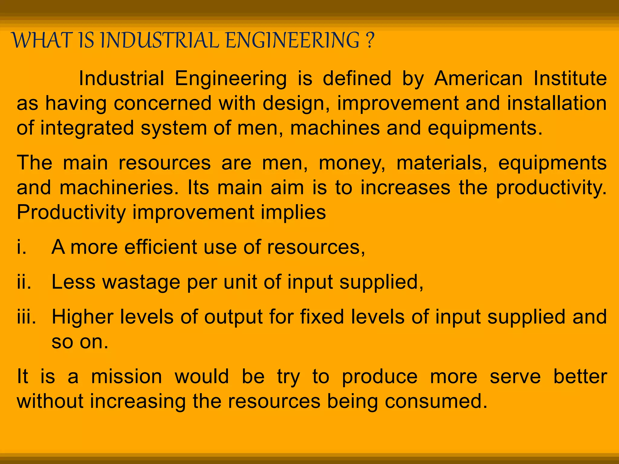 Industrial engineering | PPTX