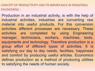 Industrial engineering | PPTX