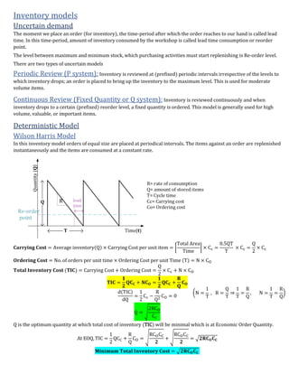 Industrial engineering notes for gate | PDF | Business | Business and ...