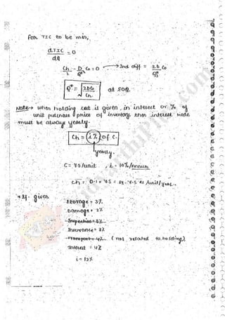 Industrial Engineering 2 Mechanical Engineering Handwritten classes ...
