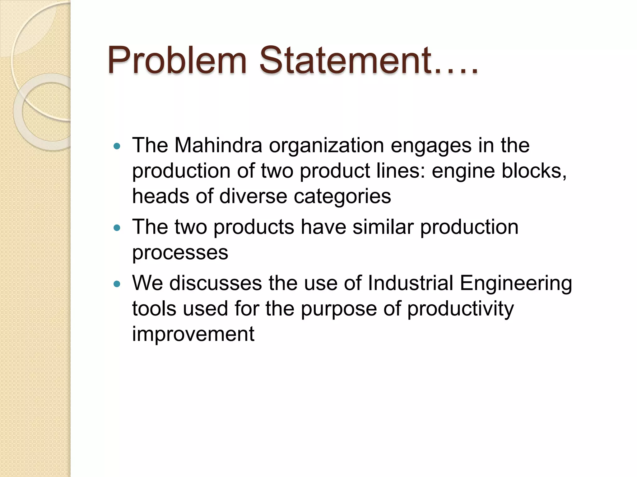 Industrial engineering – case study | PPTX