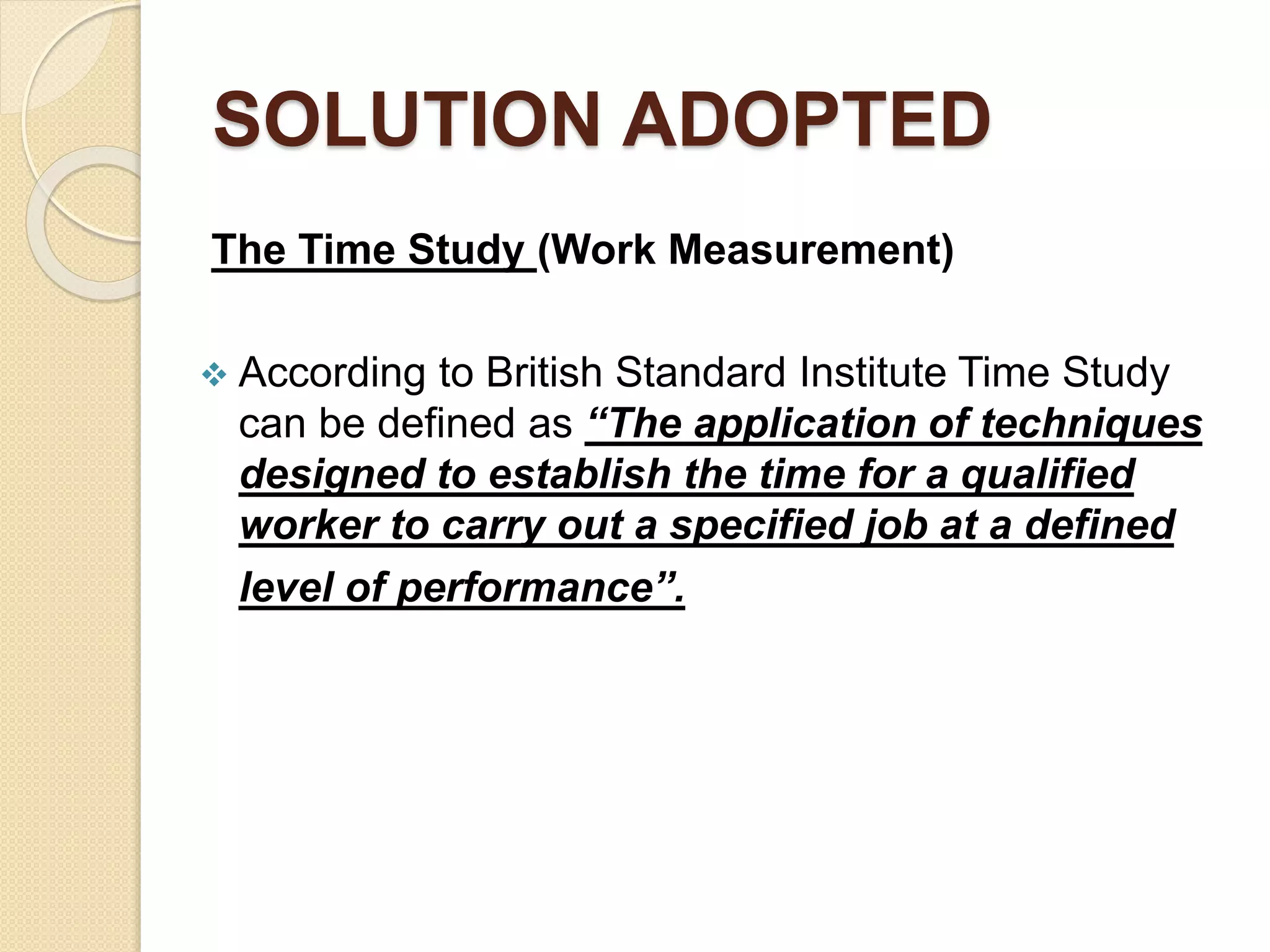 Industrial engineering – case study | PPTX