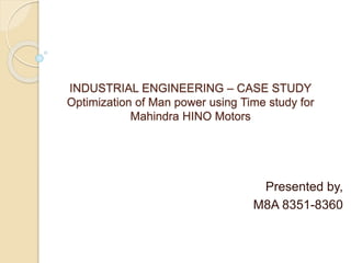 Industrial engineering – case study | PPTX