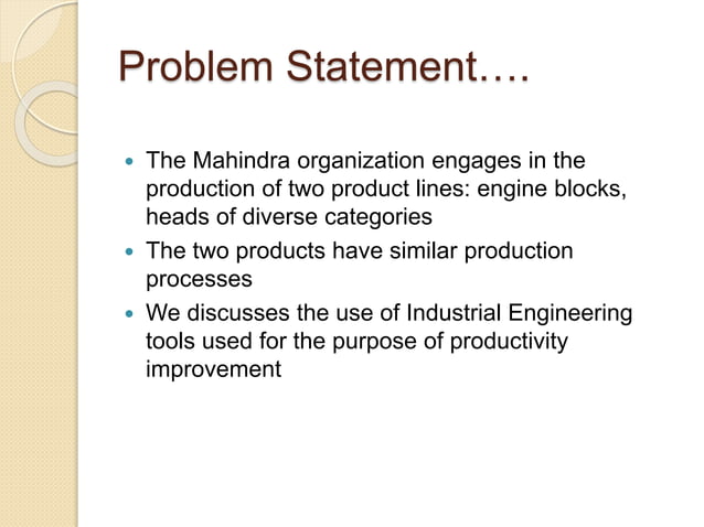 Industrial engineering – case study | PPTX