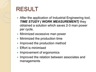 Industrial engineering – case study | PPTX