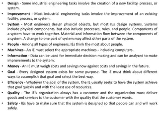Industrial engineering intro | PPTX