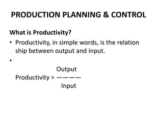 Industrial engineering intro | PPTX