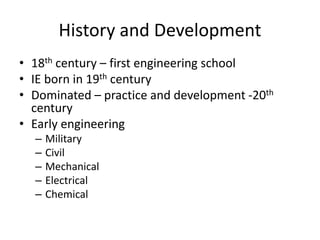 Industrial engineering intro | PPTX