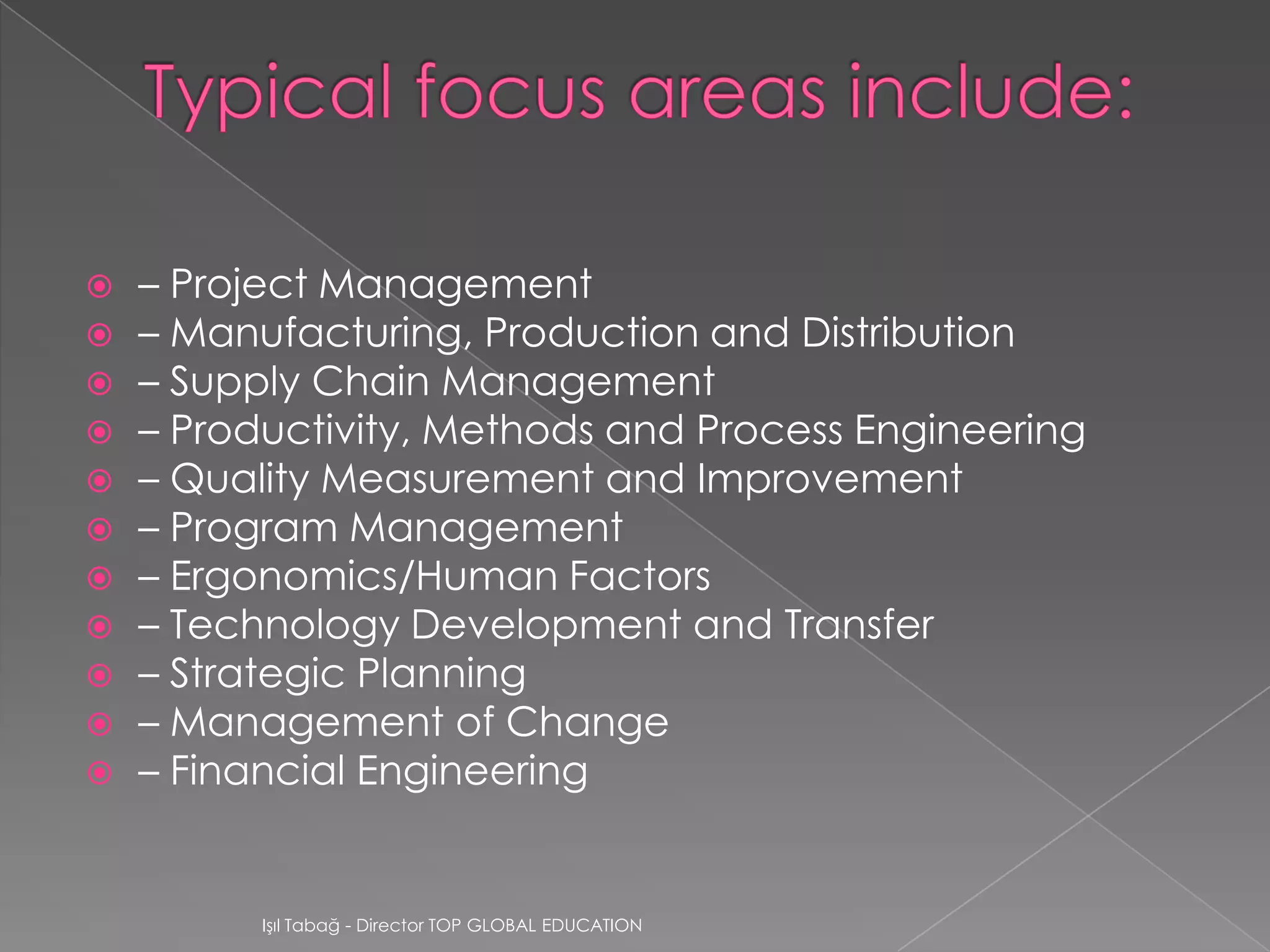 Industrial engineering presentation | PPTX