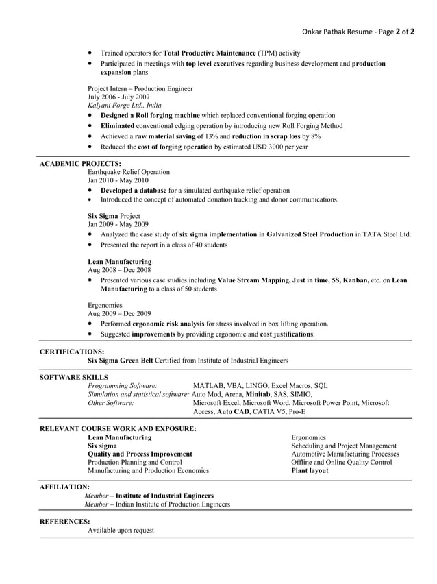 Industrial Engineer Pathak | PDF