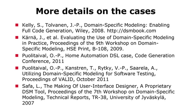 Industrial experiences on Domain-Specific Modeling | PDF