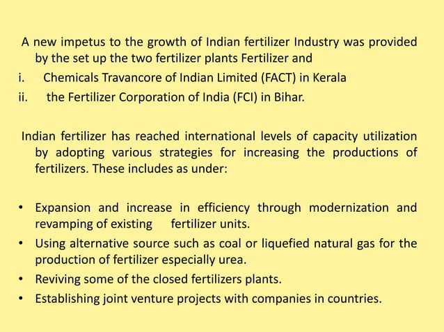 Industrial fertilizerrs ppt | PPT