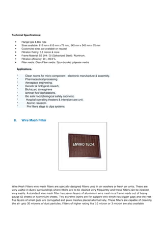 Industrial filters | PDF
