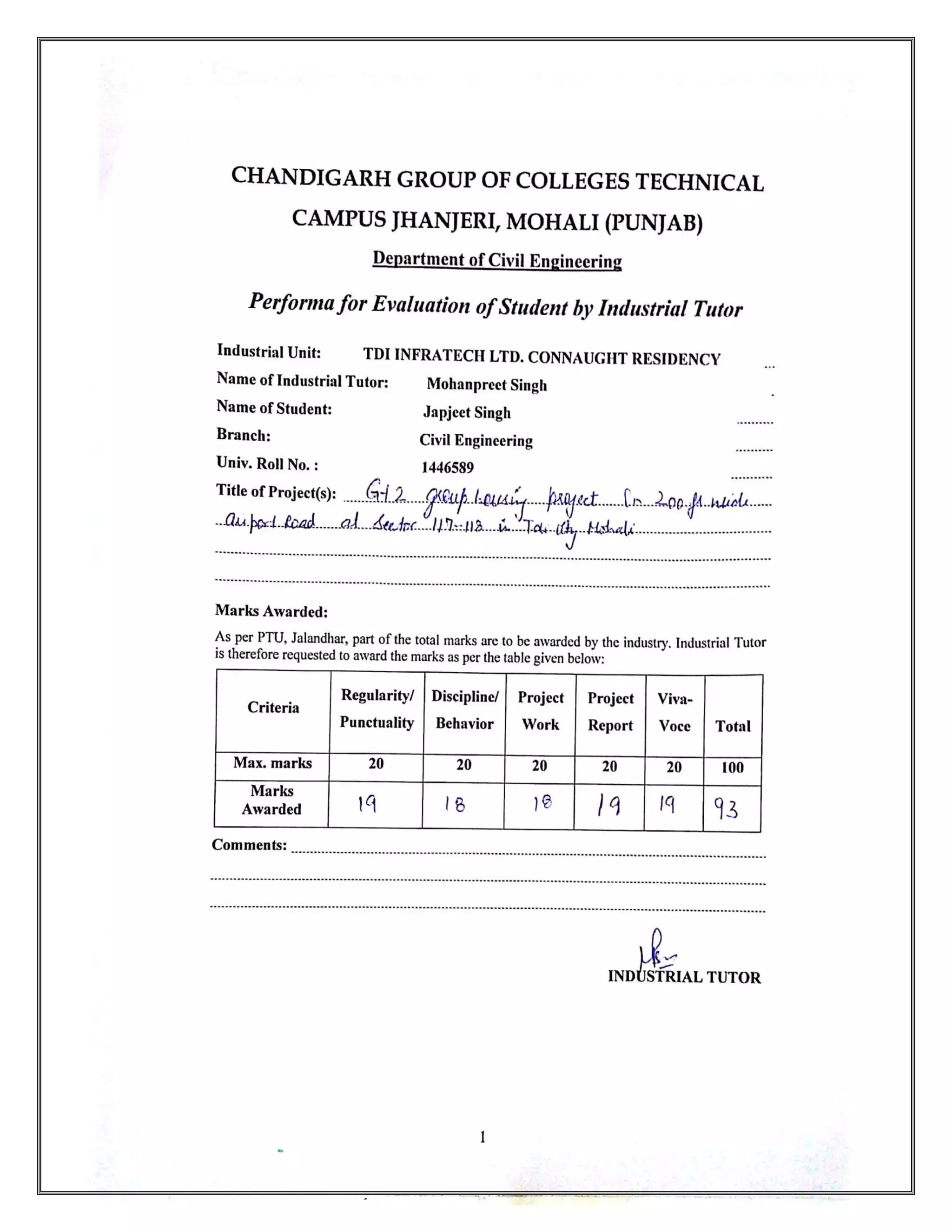 Industrial Training report Civil Engineering. | PDF