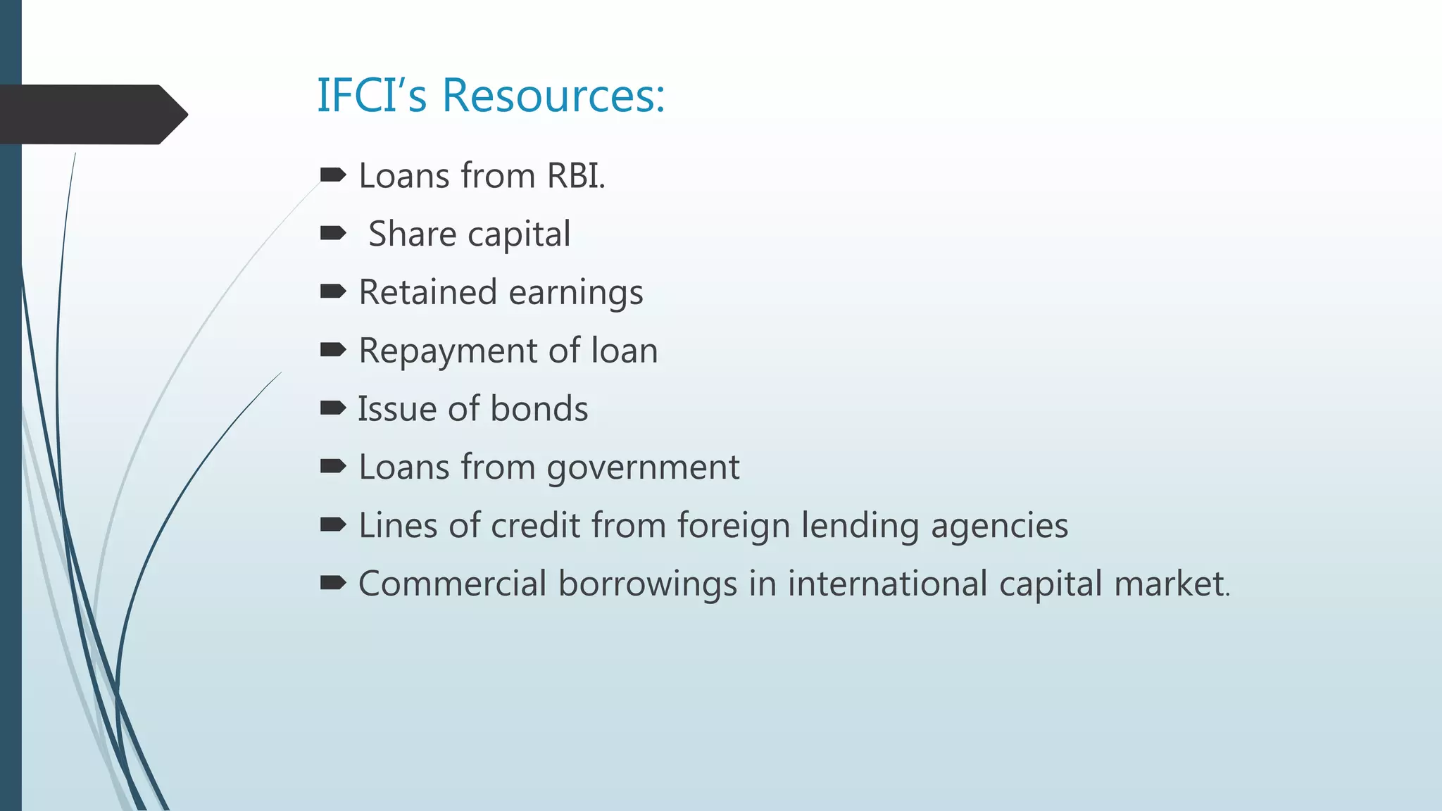 Industrial finance corporation of india(ifci) | PPTX