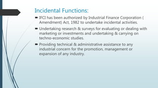 Industrial finance corporation of india(ifci) | PPTX