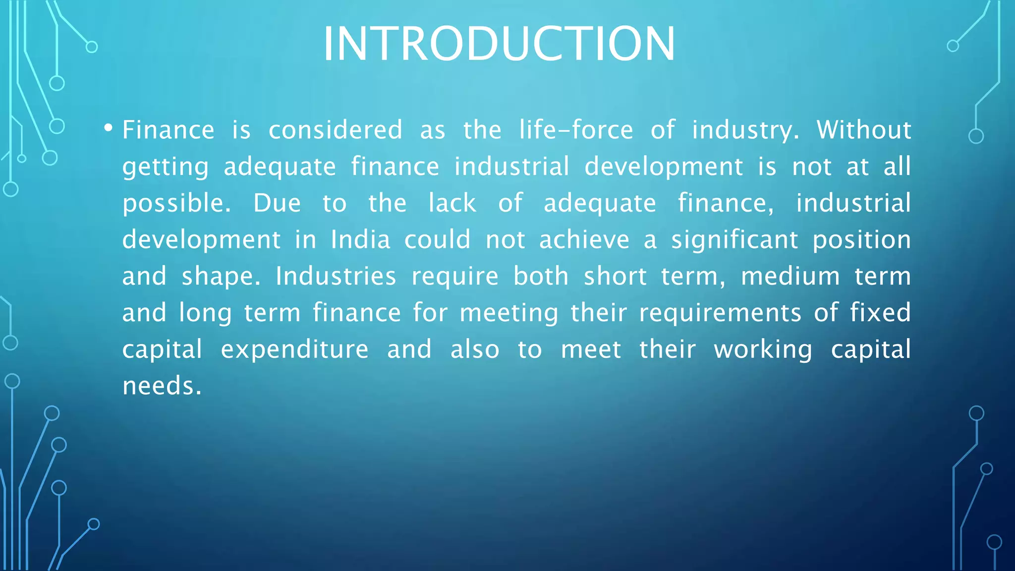 PRESENTATION ON Industrial finance in India | PPTX