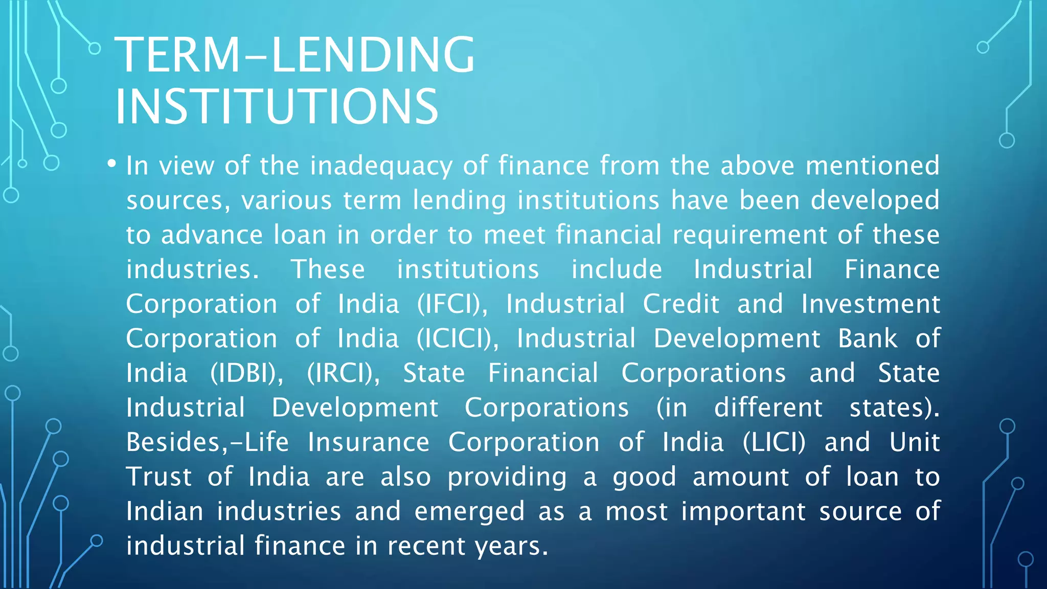 PRESENTATION ON Industrial finance in India | PPTX