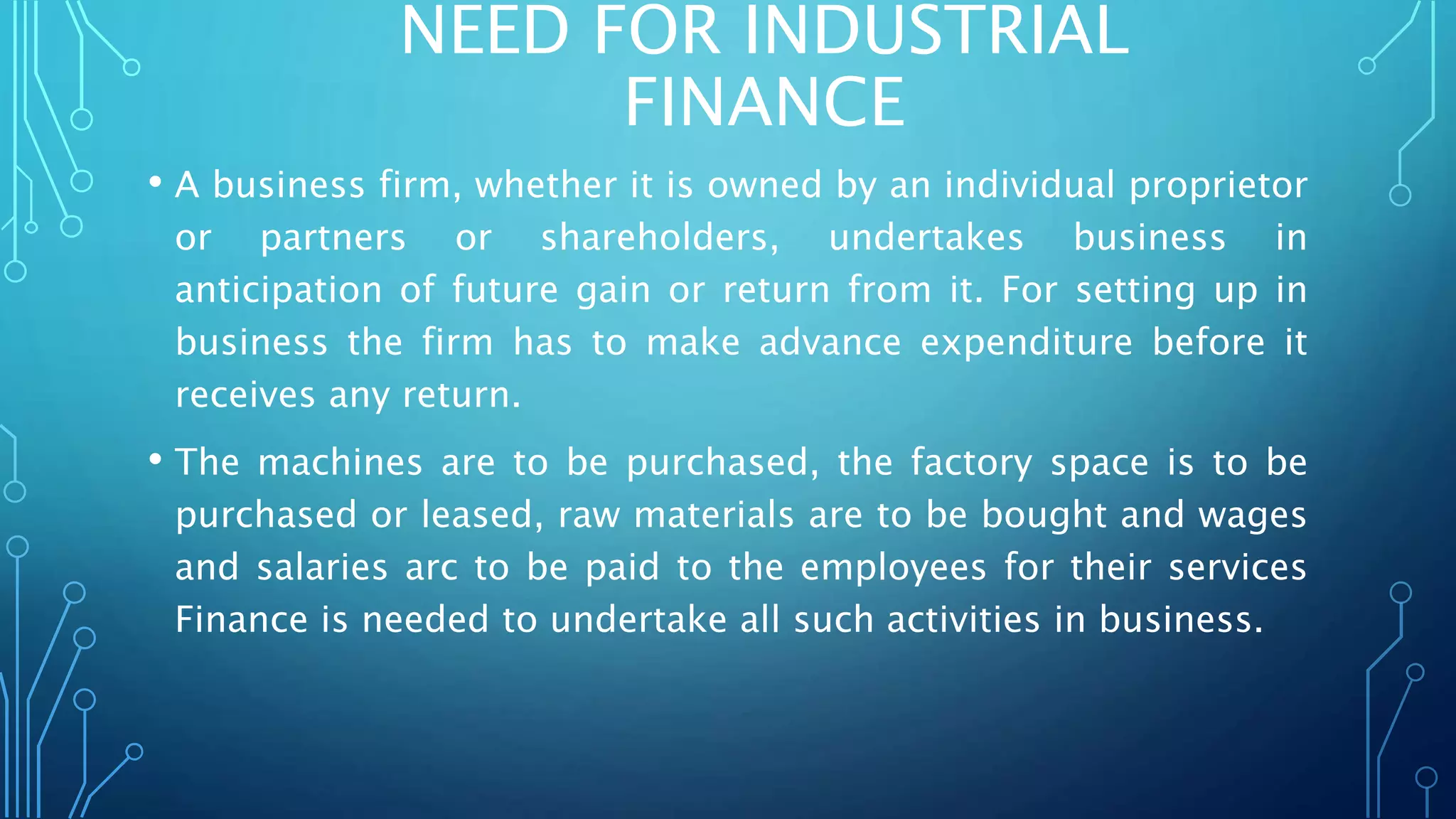 PRESENTATION ON Industrial finance in India | PPTX