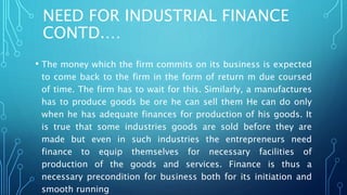 PRESENTATION ON Industrial finance in India | PPTX