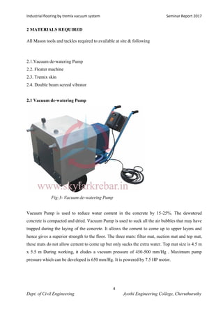 Industrial flooring by tremix vacuum system | PDF
