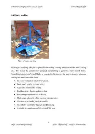 Industrial flooring by tremix vacuum system | PDF