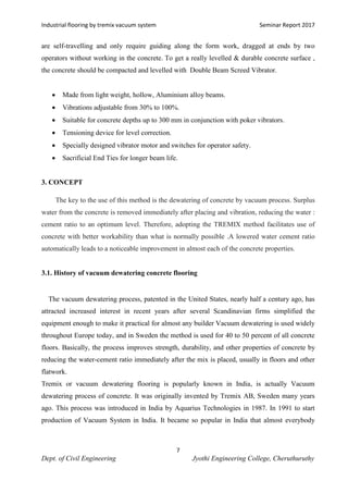 Industrial flooring by tremix vacuum system | PDF