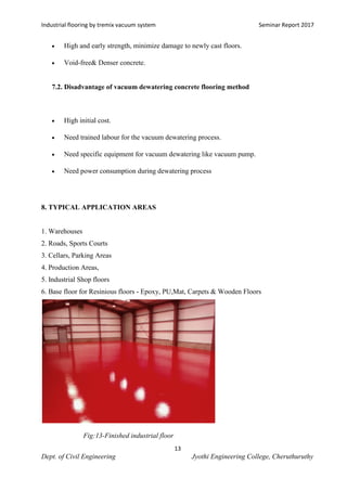 Industrial flooring by tremix vacuum system | PDF