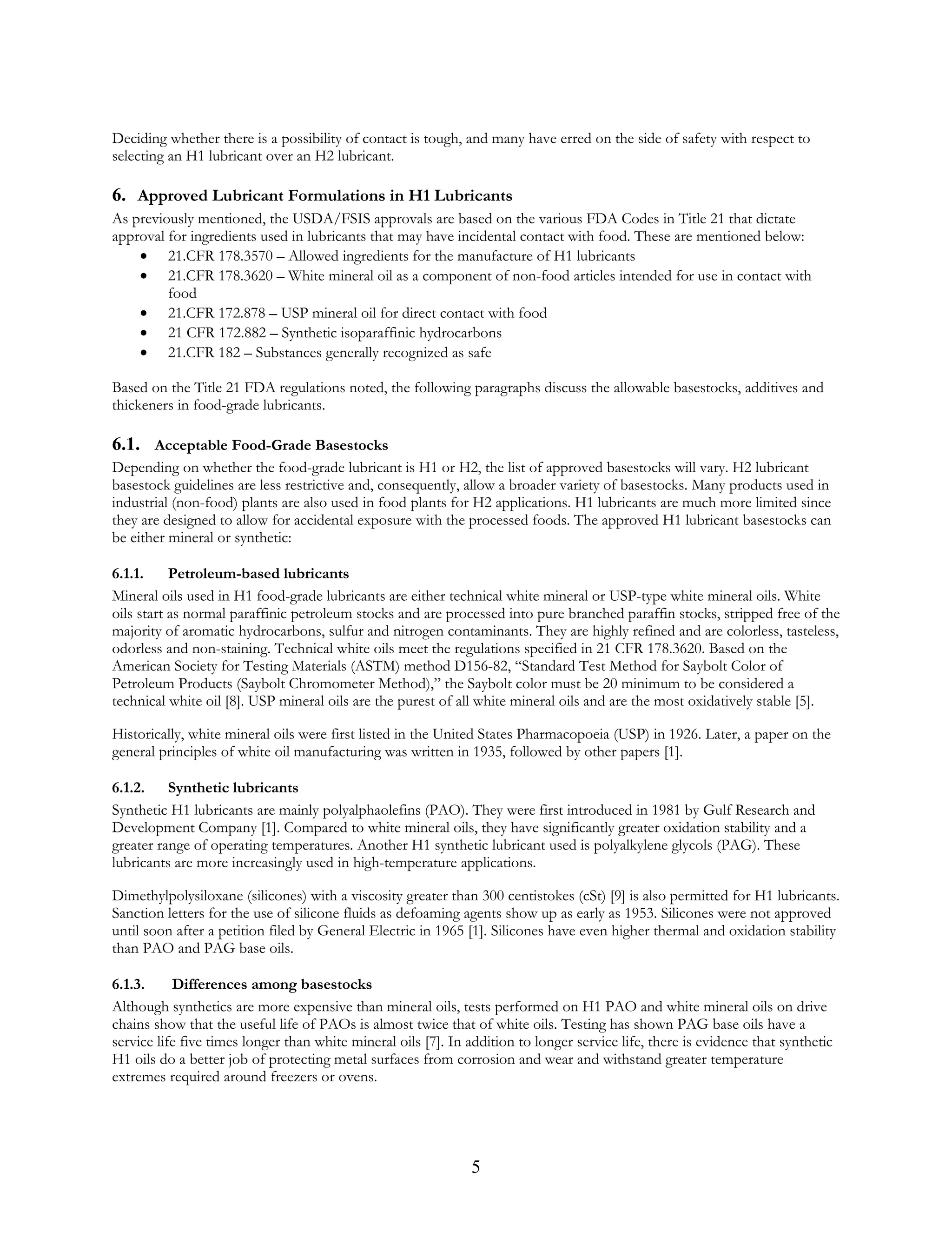 Industrial food grade lubricants guide | PDF