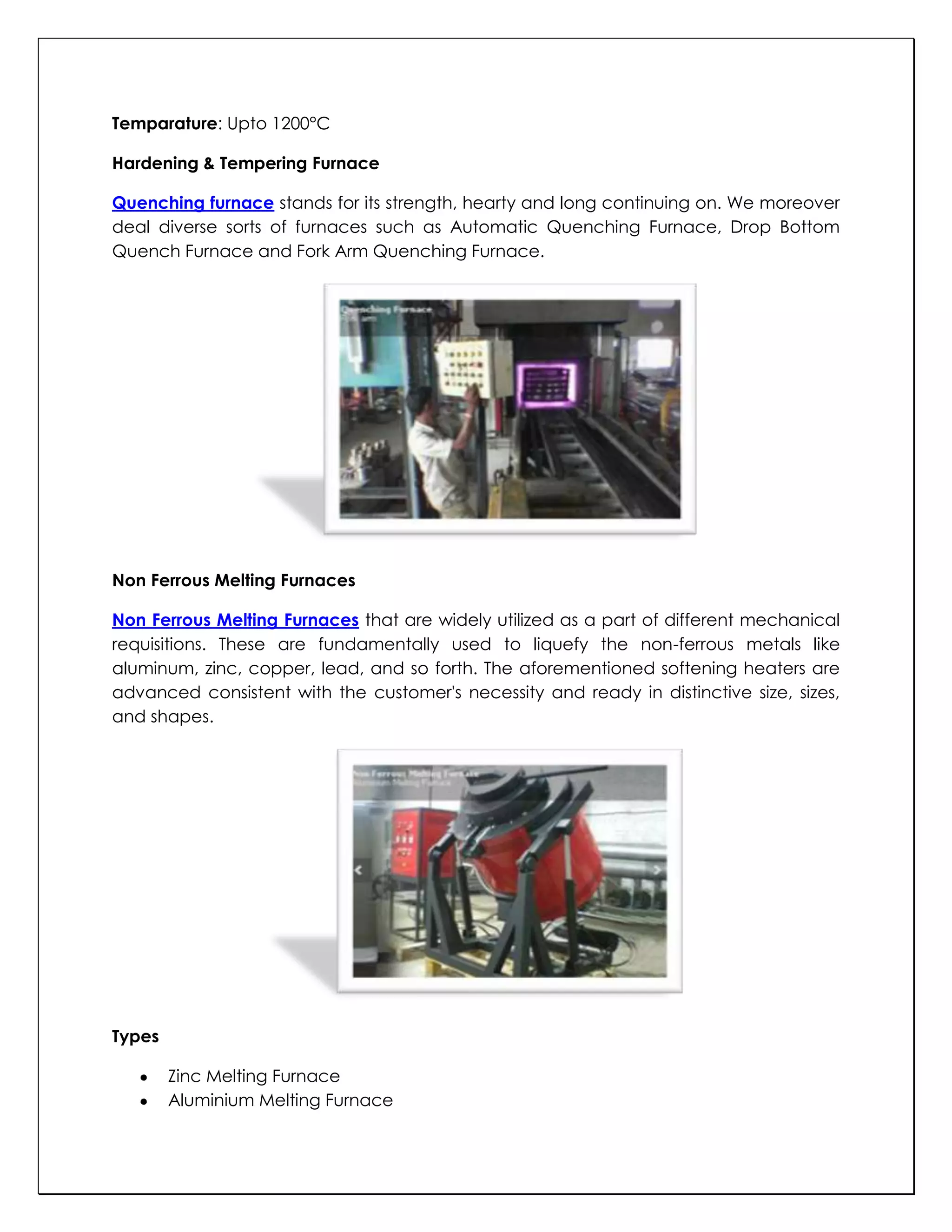 Industrial Furnace Types | DOCX