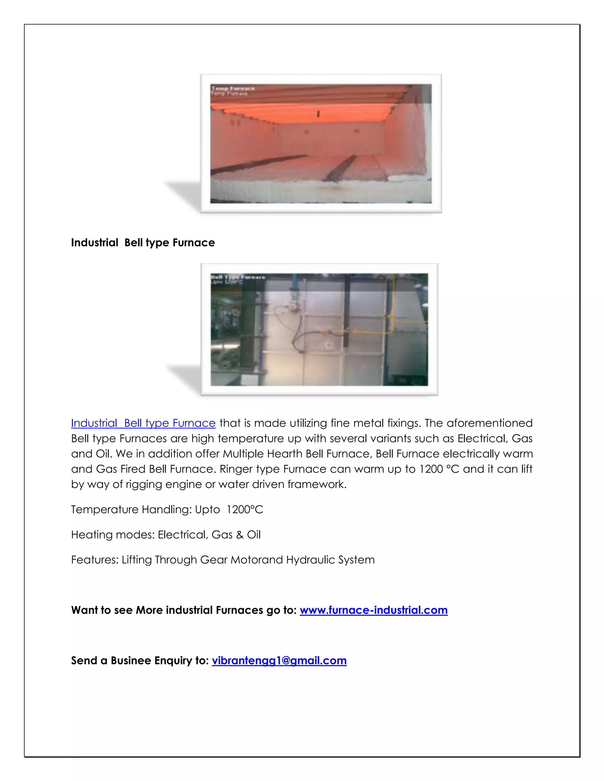 Industrial Furnace Types | DOCX
